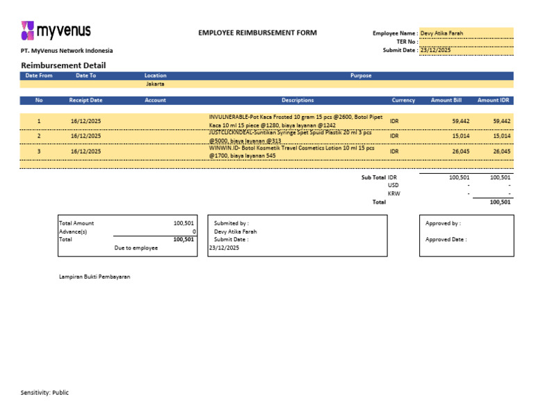 Form Reimbursment - Shopee Share in Jar | PDF | Foreign Exchange Market ...