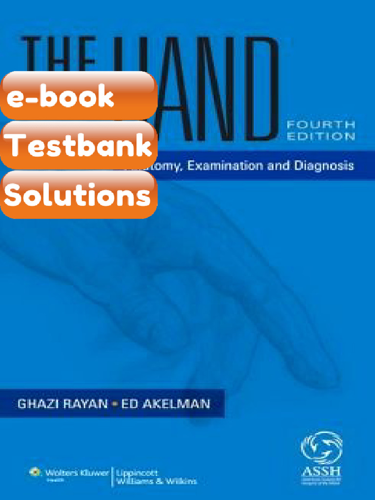 The Hand Anatomy Examination and Diagnosis 4th Edition MOBI eBook ...