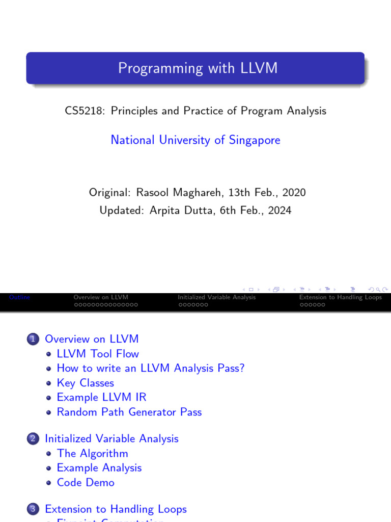 CS5218 25 03b LLVM - Programming | PDF | Software Development ...