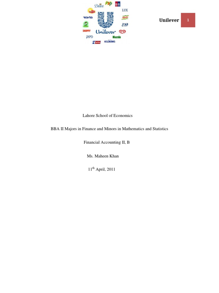 Unilever Financial Analysis 2008-2010 | PDF | Taxes | Unilever