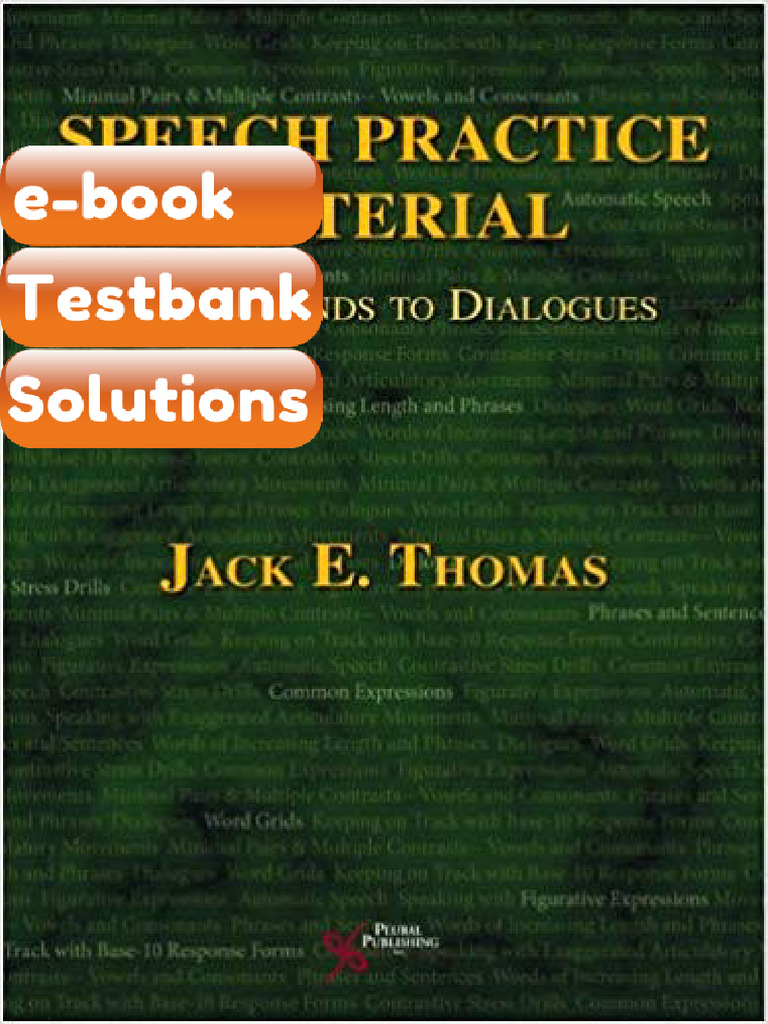 Ebook & Testbank Speech Practice Material From Sounds To Dialogues by ...