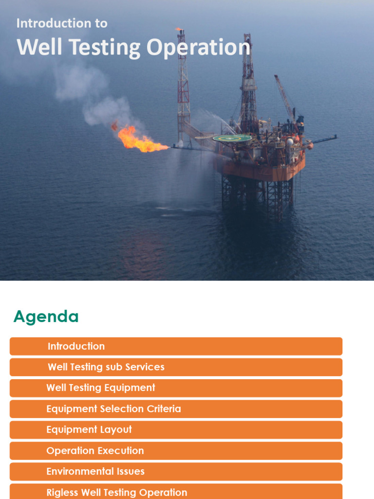 Well Testing Operations - Surface & Rigless Overview | PDF