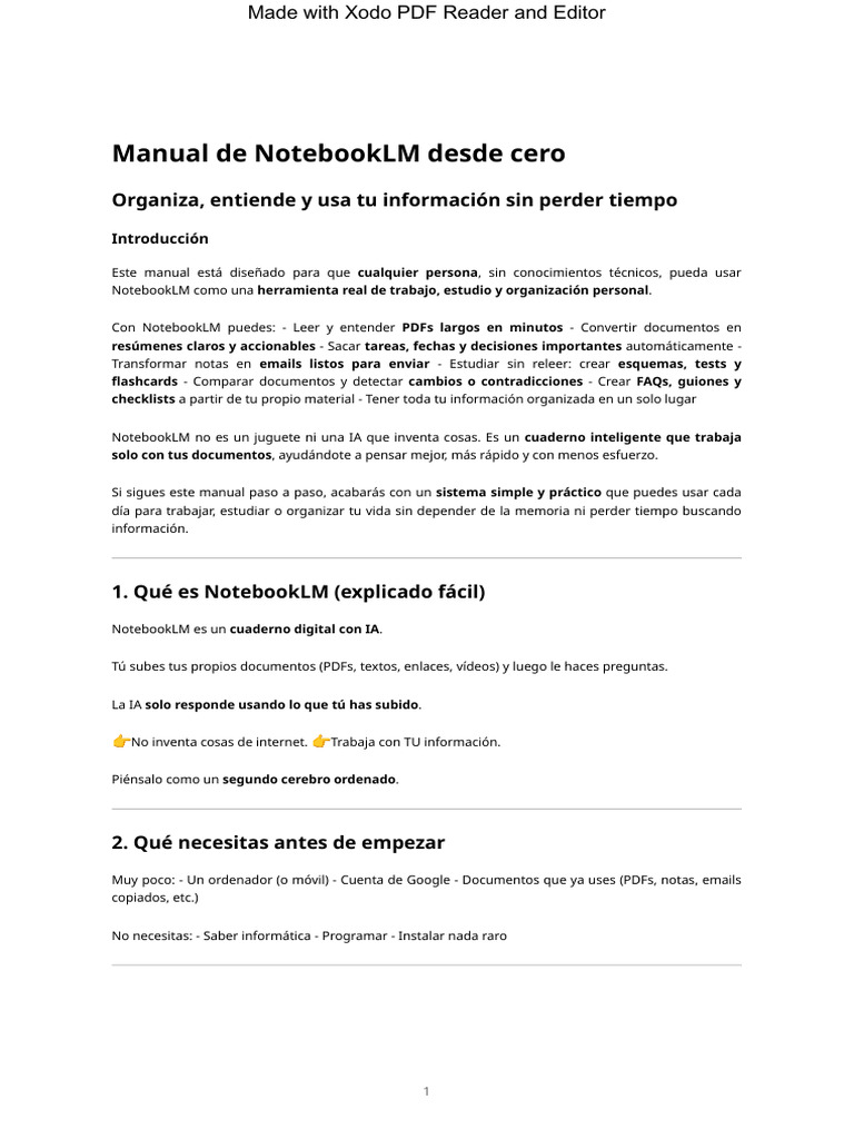 Manual Notebook LM Desde Cero | PDF | Inteligencia artificial ...