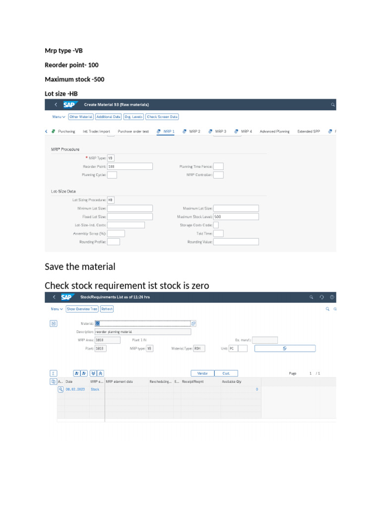 Reorder Point Planning | PDF