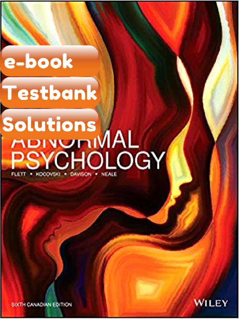 Ebook & Testbank Abnormal Psychology 6th Canadian Edition by Gordon L ...