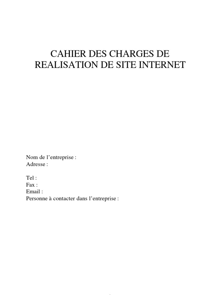 Cahier des charges site internet | PDF | Ordinateurs