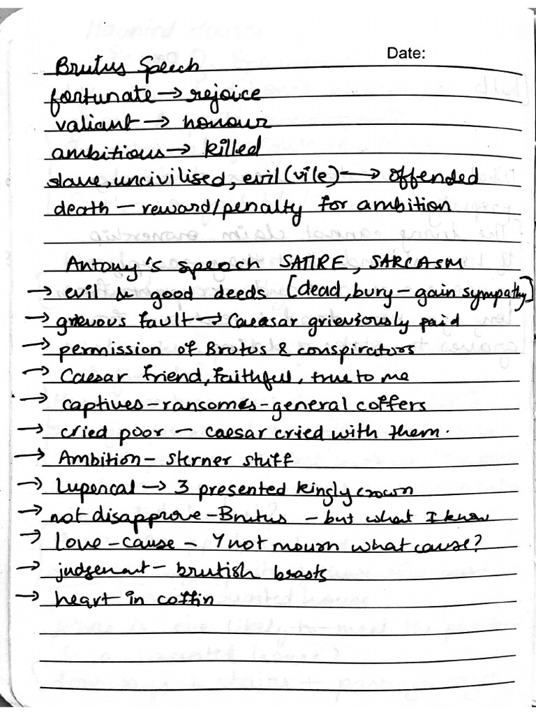 Julius Caesar Notes by SiyaaSays | PDF