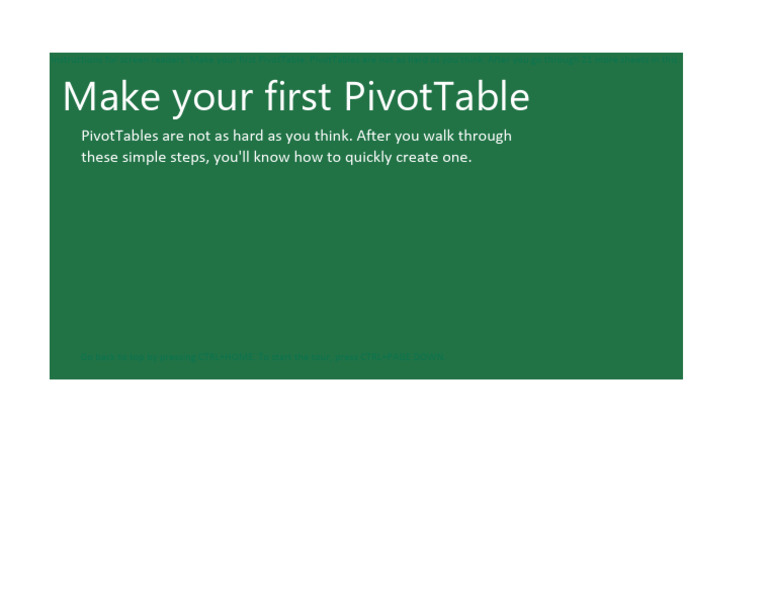 PivotTable Tutorial1 | PDF