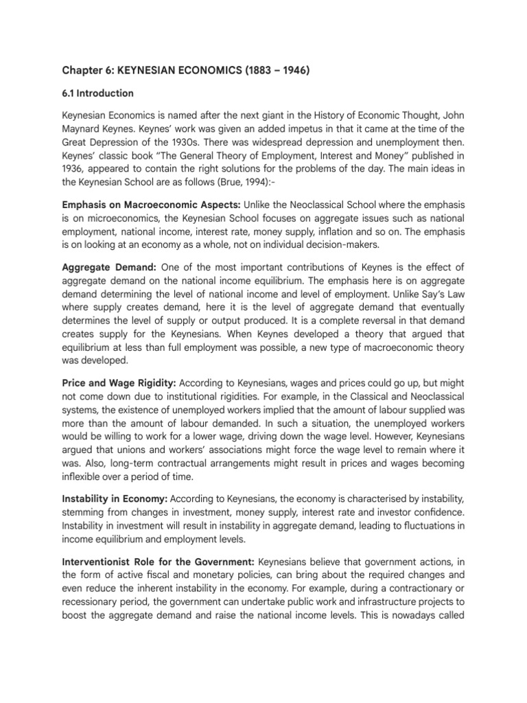 Keynesian and Chicago School | PDF | Monetarism | Keynesian Economics