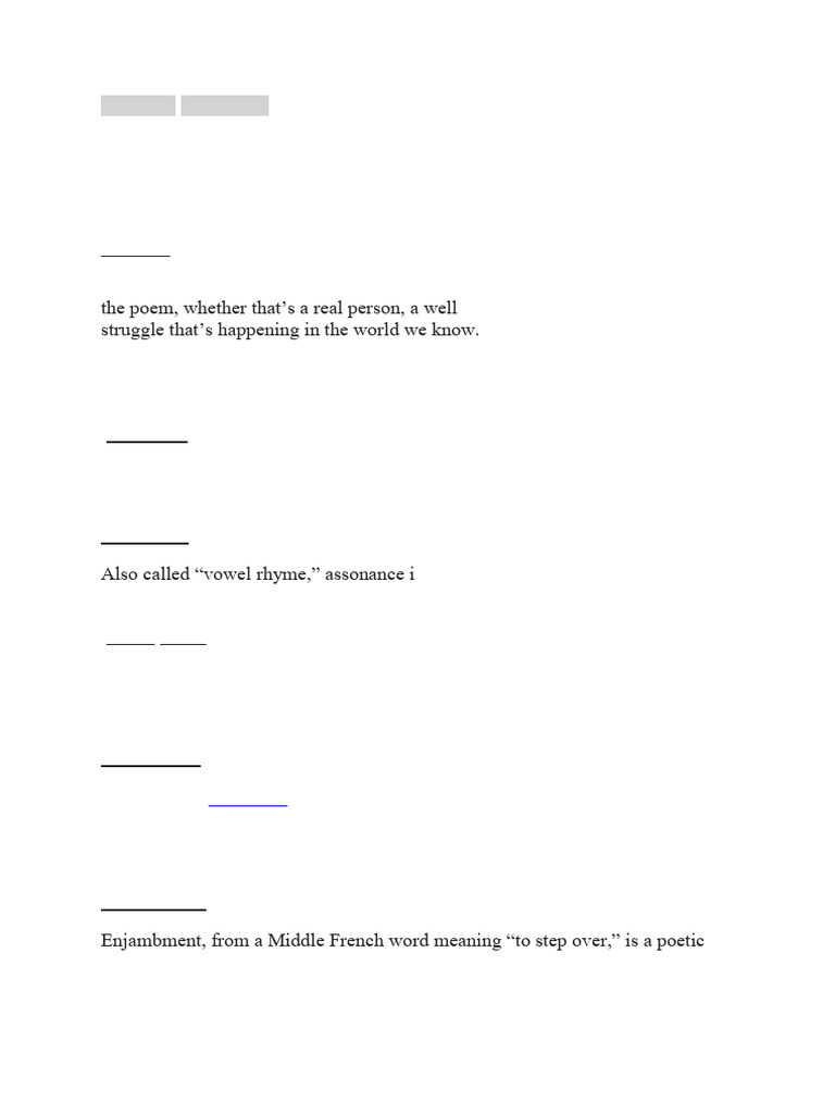 Poetic Devices | PDF | Poetry | Rhyme