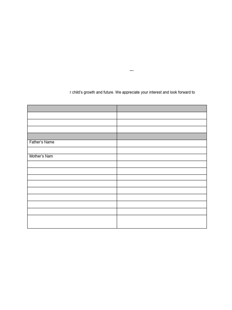 National Public School Admission Enquiry Form 2026 | PDF