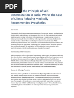Client Self-Determination in Social Work | PDF | Social Work | Autonomy