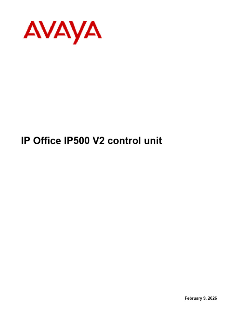 Ip Office Platform Solution Description Ip Office Ip500 v2 Control Unit ...