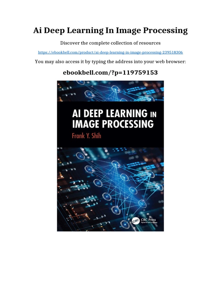 AI Deep Learning in Image Processing Kindle & PDF Formats | PDF ...