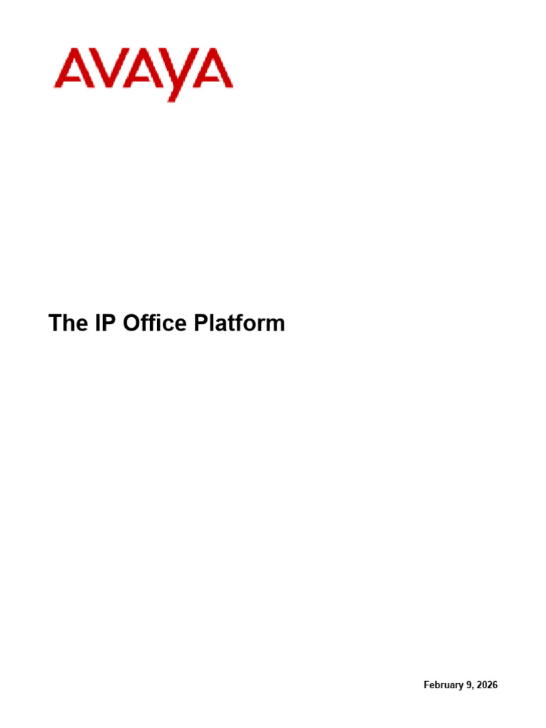 Ip Office Platform Solution Description The Ip Office Platform 2026-02 ...