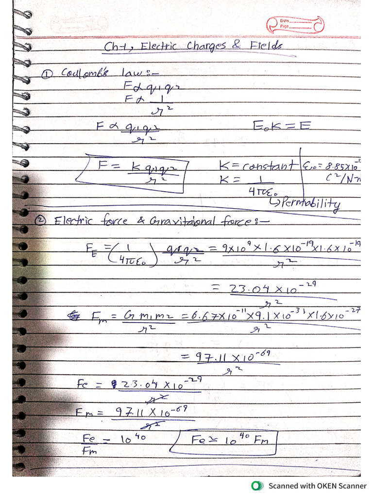 Class 12 Physics Notes For Boards 2026 by The Legend | PDF