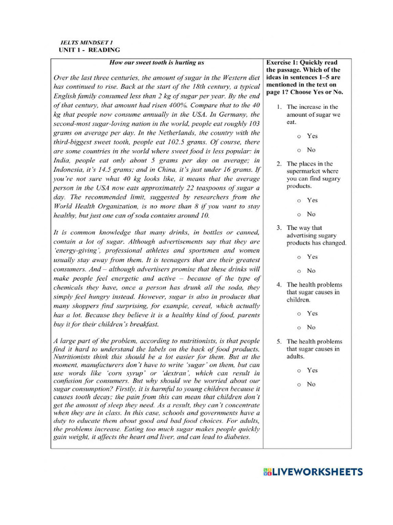 Reading Unit 1 | PDF
