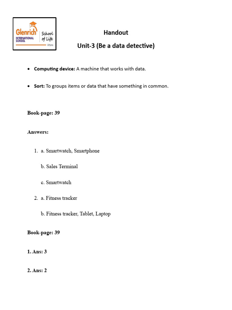 G1 - Handout - Unit - 3 2 | PDF