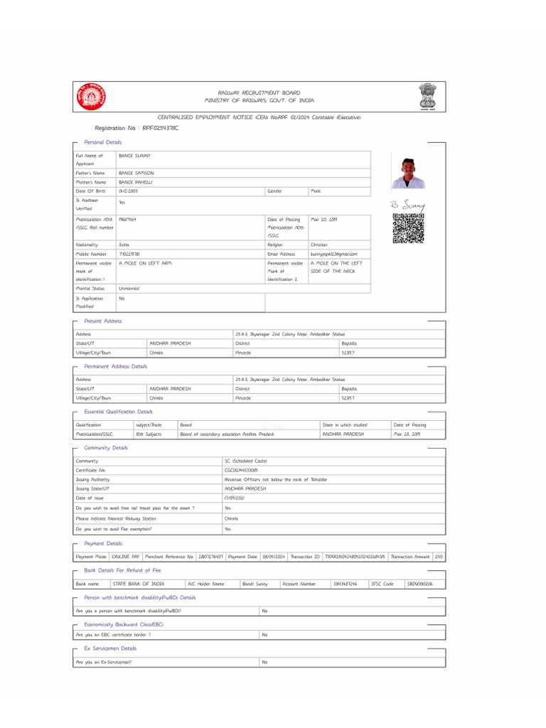 Rpf Recipet | PDF
