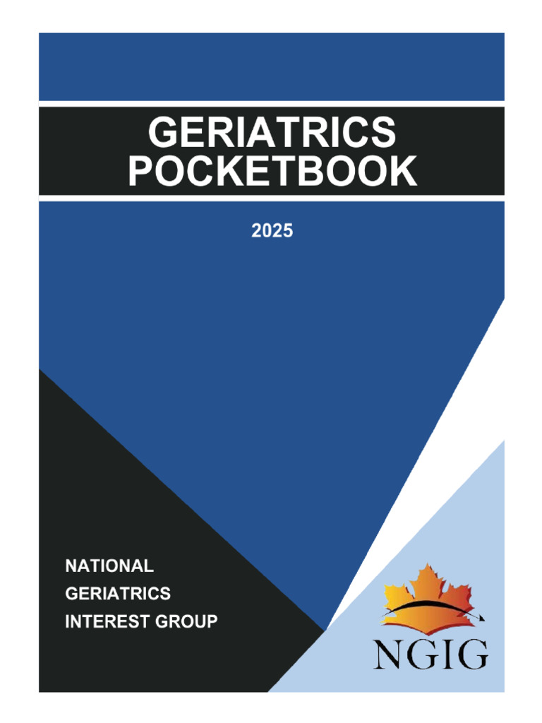 NGIG Geriatrics Pocketbook | PDF | Dementia | Constipation