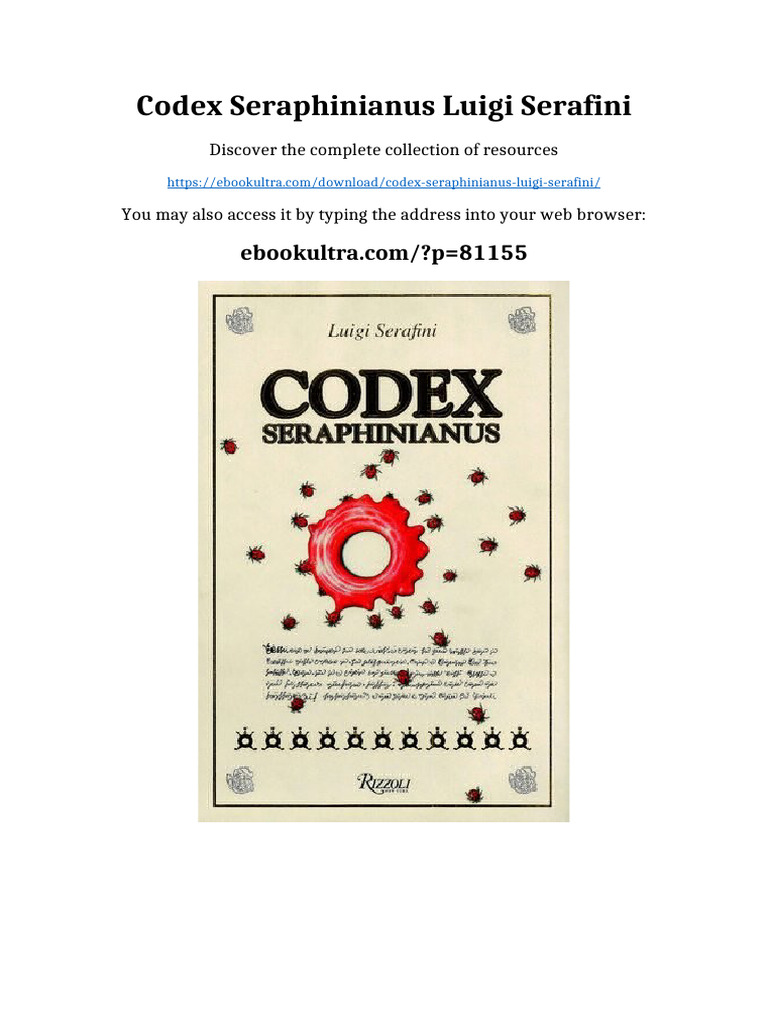 Codex Seraphinianus Luigi Serafini Full Digital Chapters | PDF ...