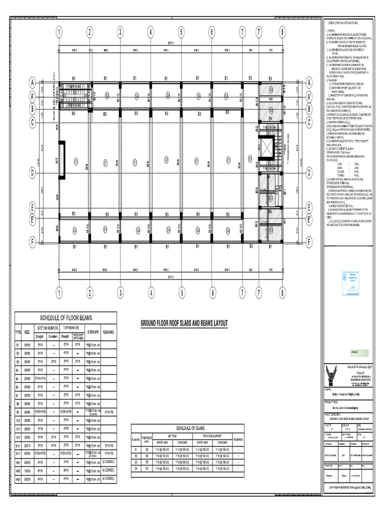 Ground Floor Roof Slab and Beams | PDF