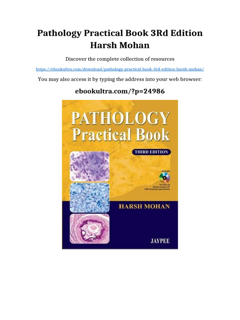 Pathology Practical Book 3rd Edition Harsh Mohan Newest Edition 2025 ...