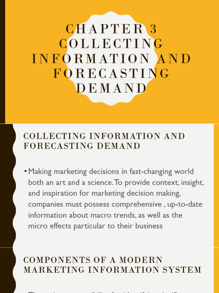 Chapter 3 Collecting Information and Forecasting Demand.pptx | PDF ...