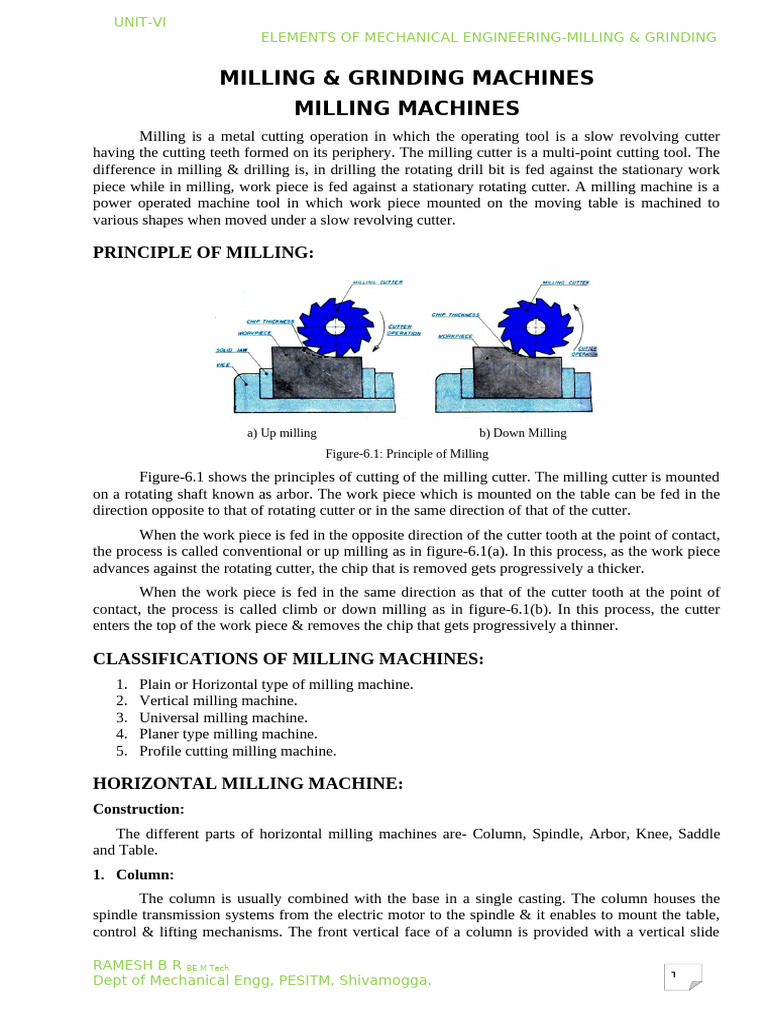 Eme-milling & Grinding-unit 6 | PDF | Abrasive | Grinding (Abrasive ...