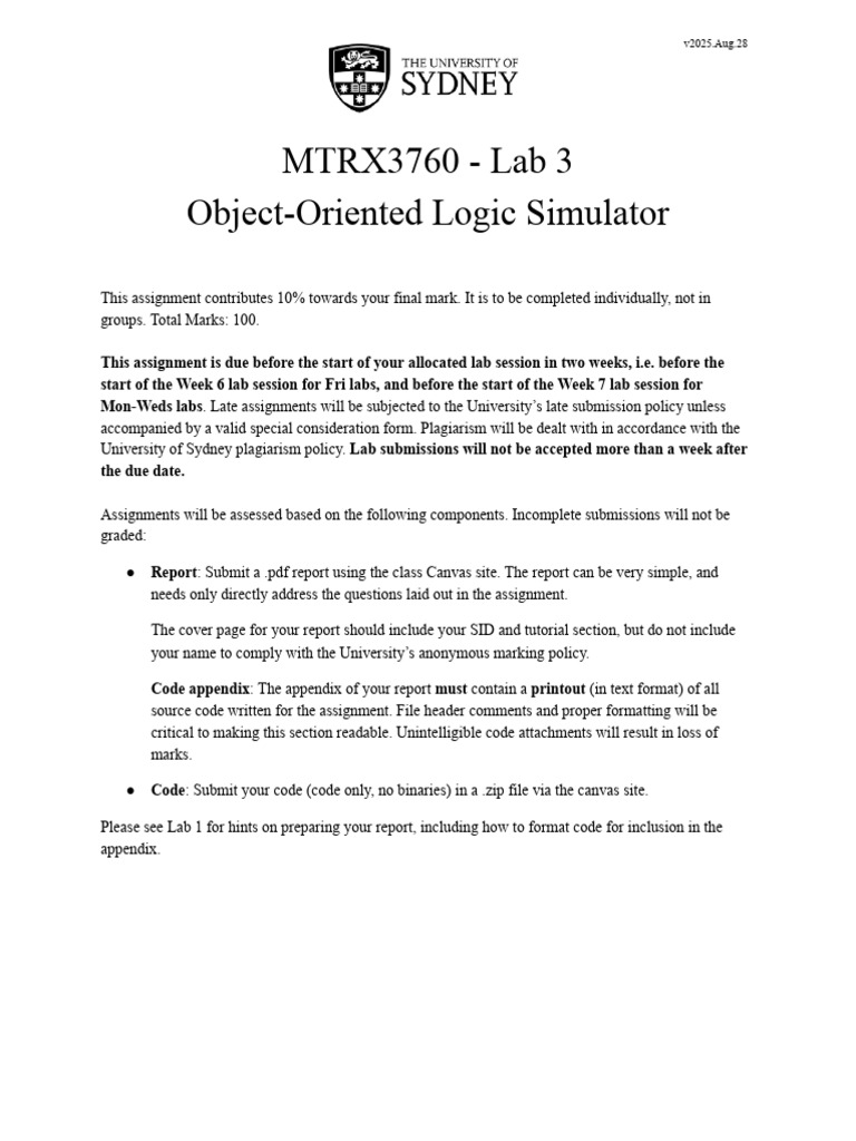 Lab3 - Logic Simulator-1 | PDF | Computer Programming | Software ...