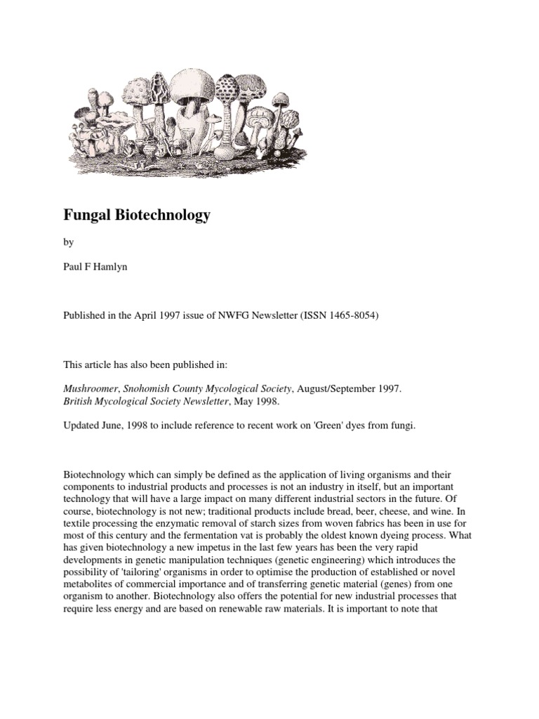 Fungal Biotechnology | PDF | Biotechnology | Yeast