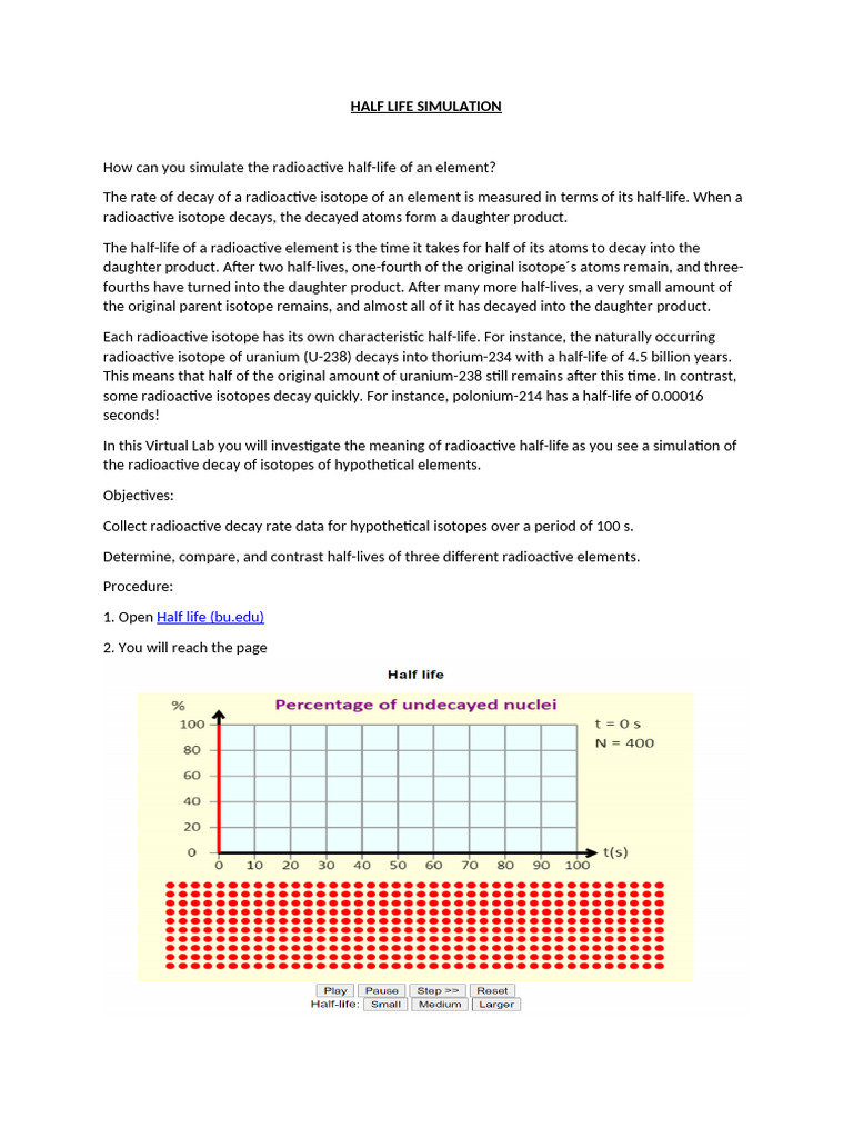 10 HAlflifesimulation | PDF