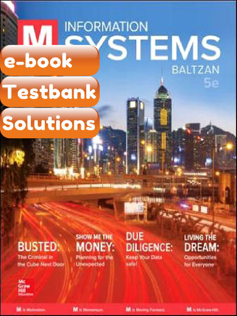 M Information Systems 5th Edition Paige Baltzan eBook & Testbank | PDF ...