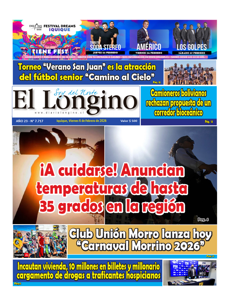 El Longino de Iquique 060226 | PDF | Estrés (biología) | Residuos