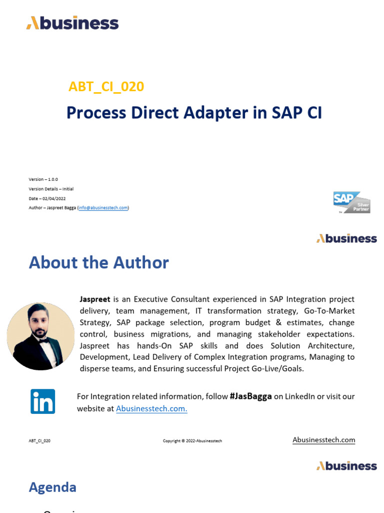020) Process Direct Adapter in SAP CI | PDF | Computing