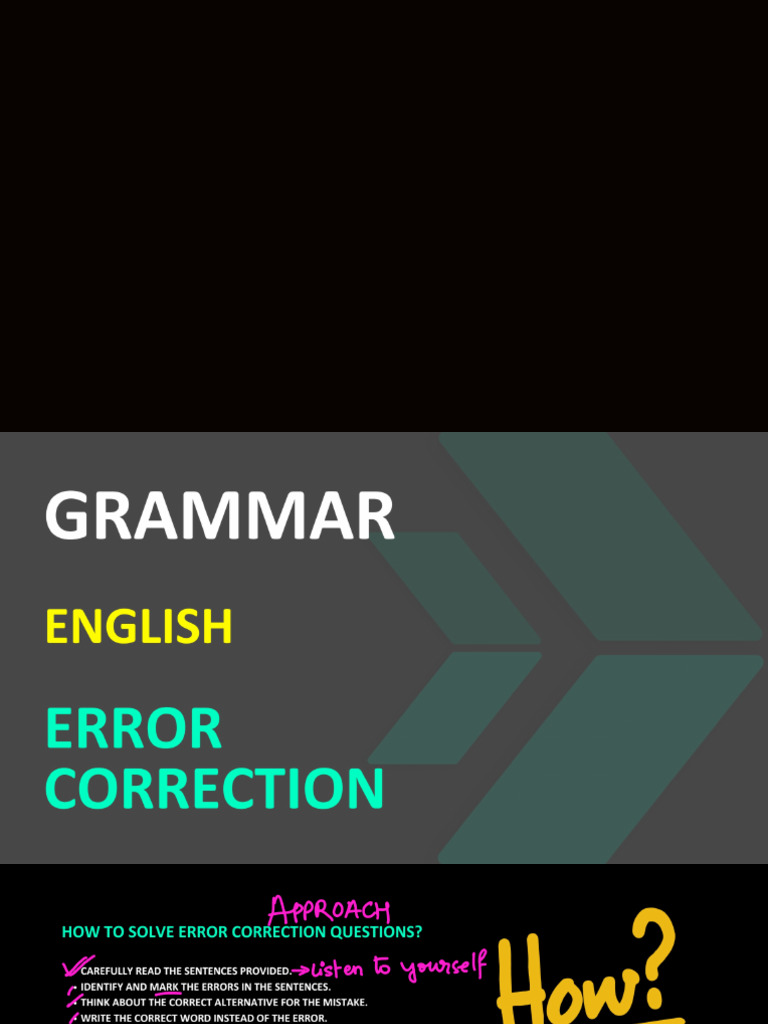 Error Correction | PDF
