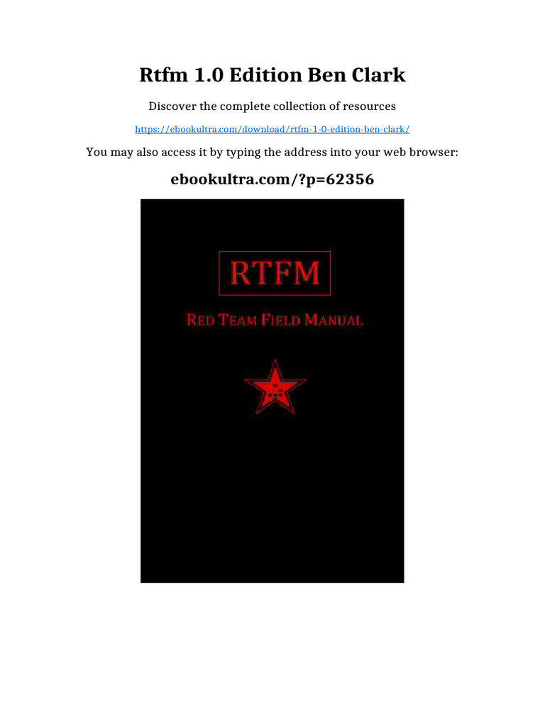 RTFM 1.0 Edition Ben Clark Online Reading | PDF | Intellectual Property