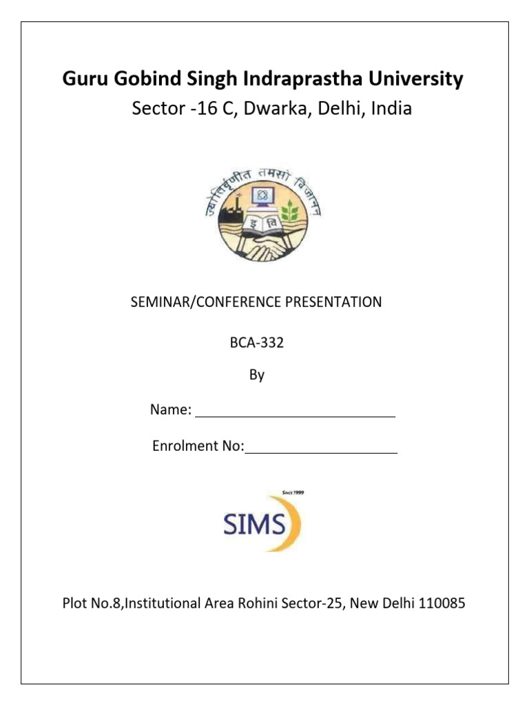 Seminar File-Cover Page | PDF