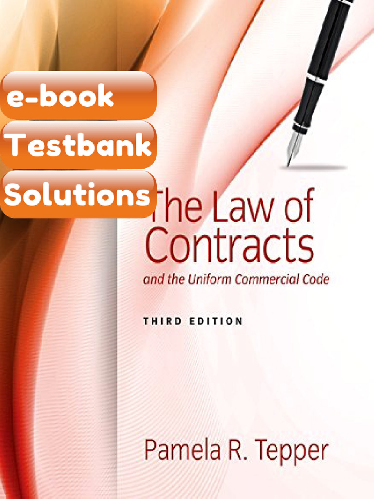 The Law of Contracts and the Uniform Commercial Code 3rd Edition ...