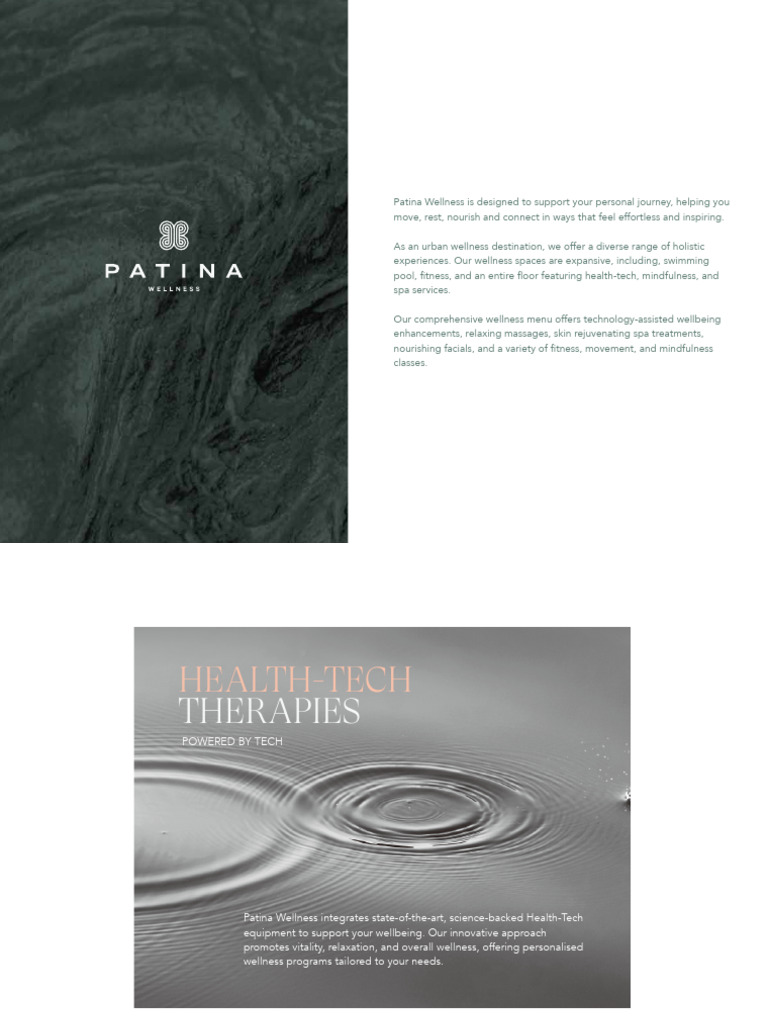 Patina Spa & Wellness Menu en | PDF | Massage