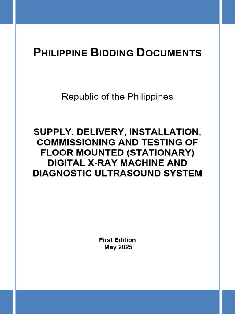 Bidding Documents - Xray and Ultrasound Machine | PDF | Joint Venture ...