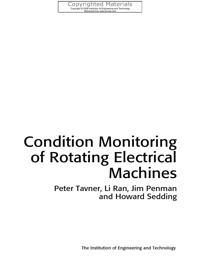 [Tavner,_Peterr of power system protection | PDF | Electric Motor ...