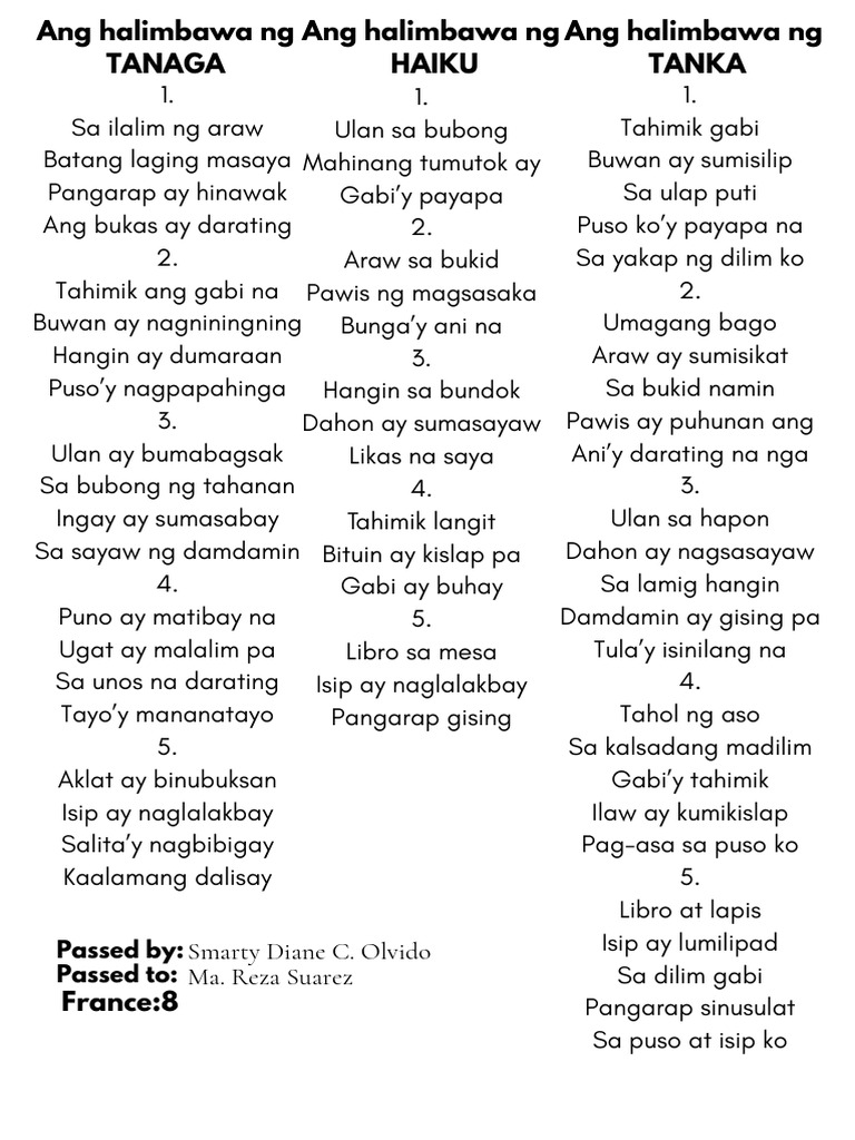 ANG Halimbawa NG TANAGA - 20260130 - 202335 - 0000 | PDF