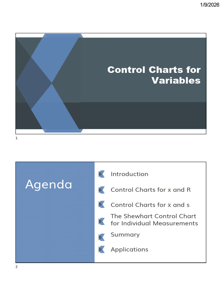 ĐH. Control Charts for Variables | PDF | Normal Distribution | Sample ...