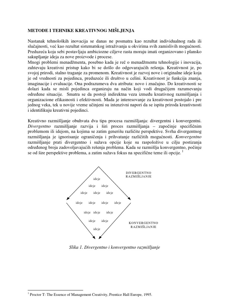 Metode Kreativnog Razmisljanja | PDF