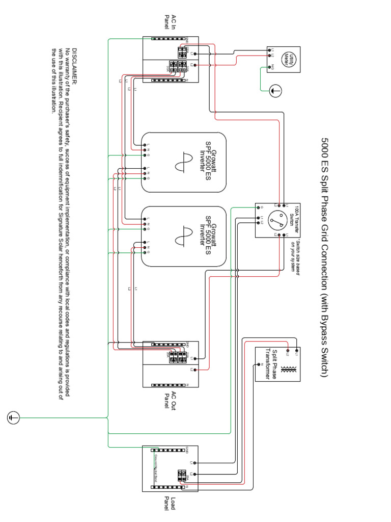 5000 ES Split Phase Grid Connection With Bypass (in Color)(1)(1) | PDF ...