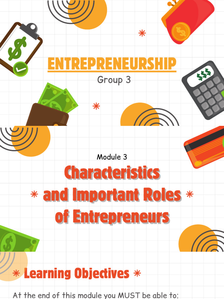 CHARACTERISTICS OF ENTREPRENEUR | PDF | Entrepreneurship | Business ...