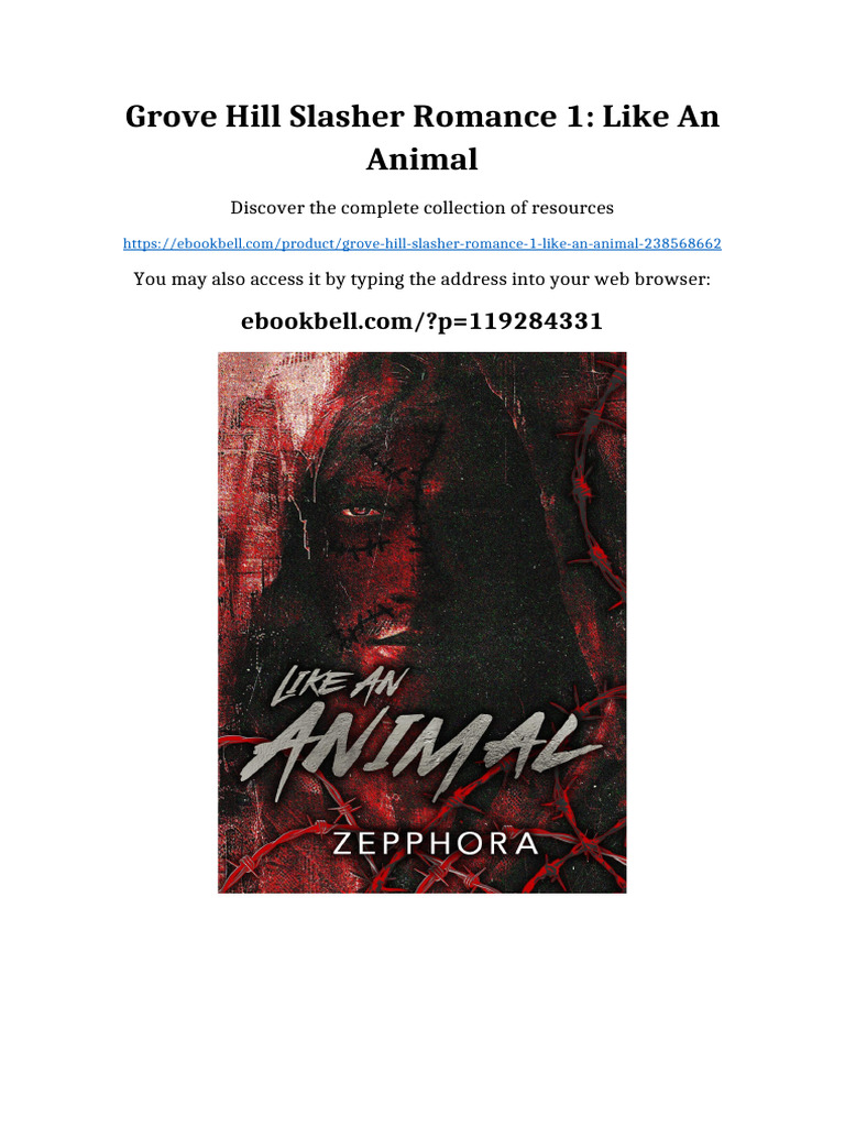 Grove Hill Slasher Romance 1: Like an Animal digital version 2025 | PDF ...