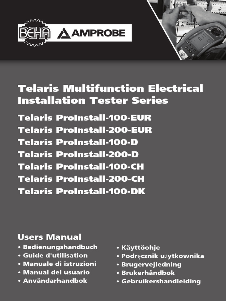 Amprobe MFT Manual Multi FINAL | PDF | Electrical Impedance ...