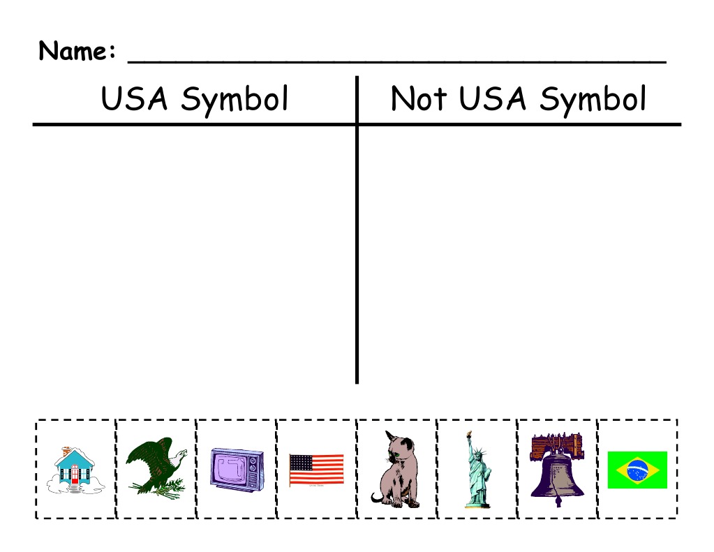 USA Symbols Graphic Organizer | PDF